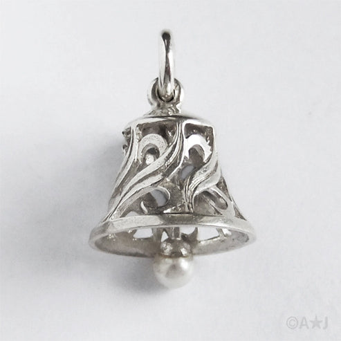 Bell Charm | Sterling Silver with Cultured Pearl | Sounds – Charmarama