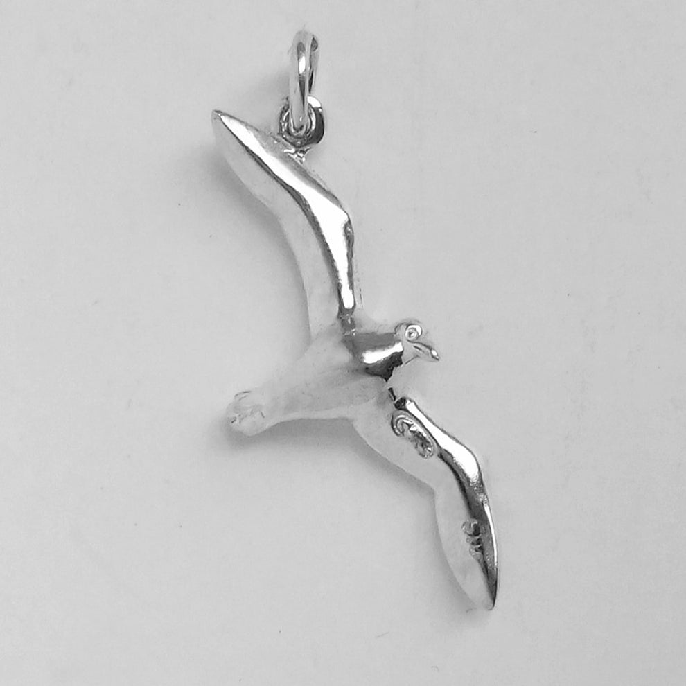 Albatross Flying Charm Sea Bird Pendant in Silver – Charmarama
