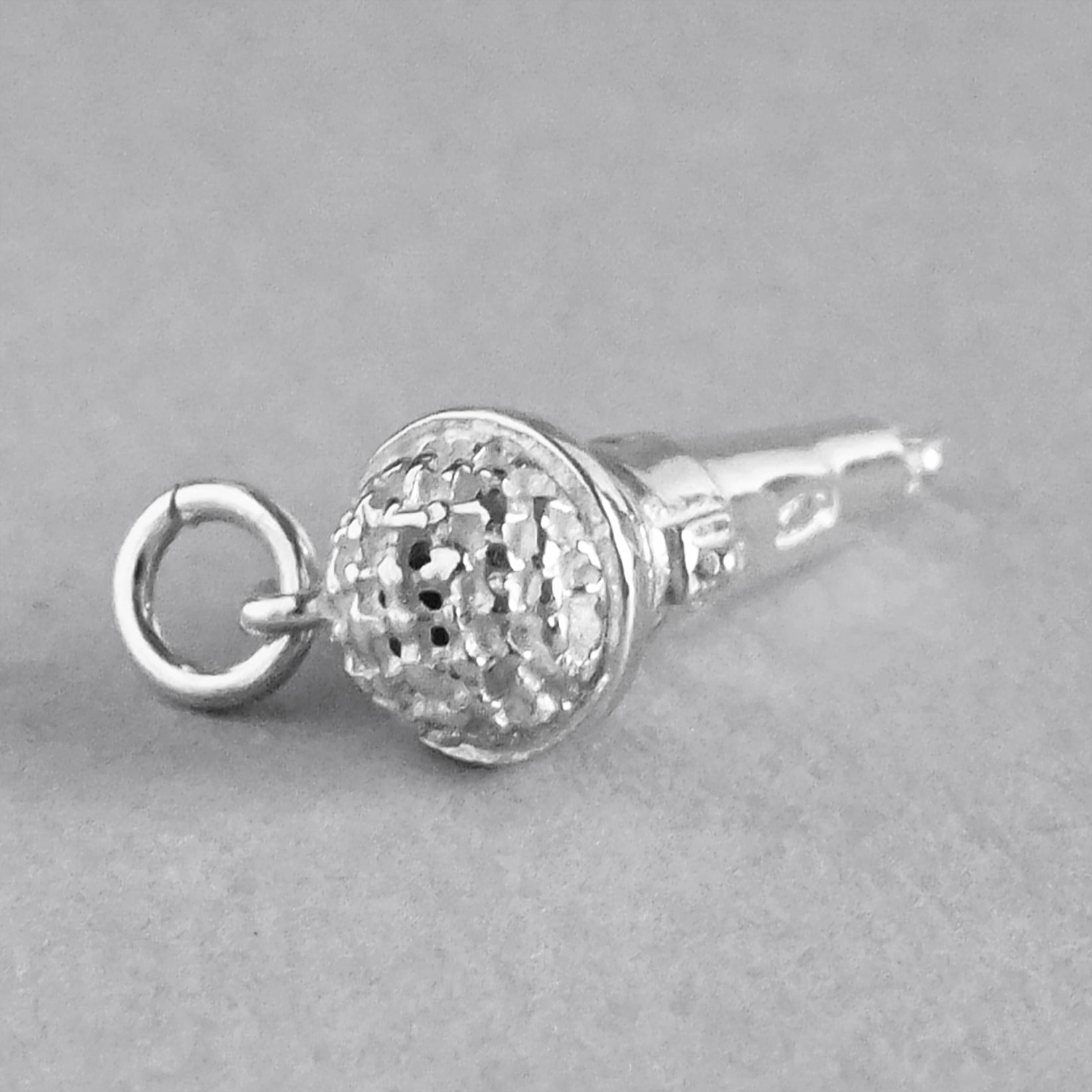 Microphone Charm Buy in Sterling Silver or Gold – Charmarama