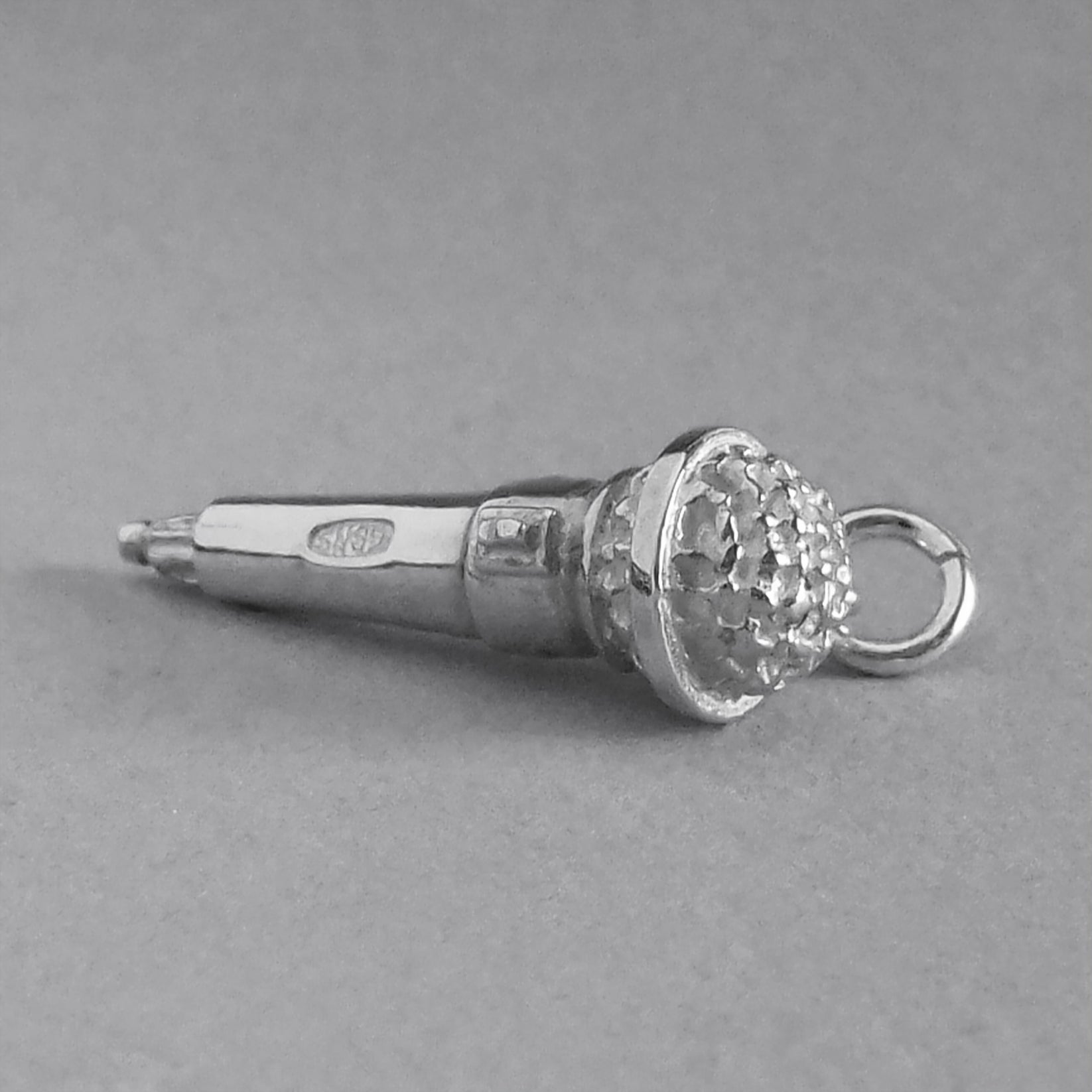Microphone Charm Buy in Sterling Silver or Gold – Charmarama
