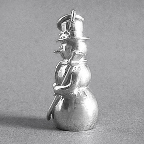 Snowman Charm | Sterling Silver or Gold – Charmarama