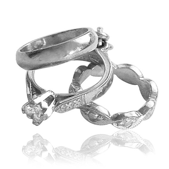 Ring Set Charm | Sterling Silver or Gold – Charmarama