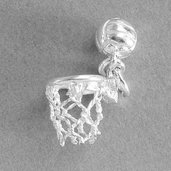 Moving Netball Charm Sterling Silver or Gold Pendant – Charmarama