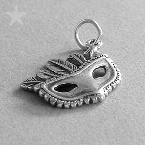 Mask Charm | Sterling Silver Theatre Pendant – Charmarama